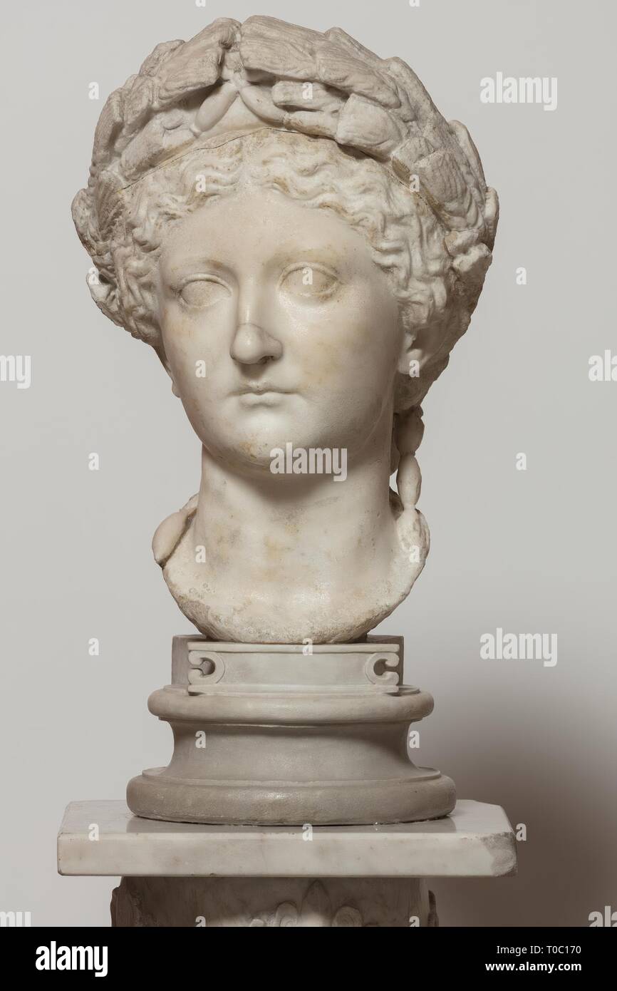 'Portrait of Livia, the wife of Emperor Augustus'. Ancient Rome, 14-29 ...