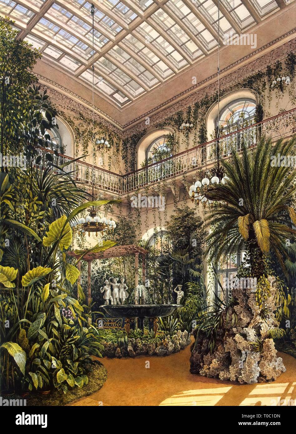 'Interiors of the Winter Palace. The Winter Garden'. Russia, 1860s ...