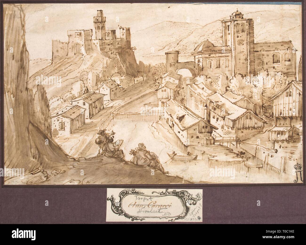'Italian City'. Flanders, Circa 1580/1590. Dimensions: 17,5x29 cm ...