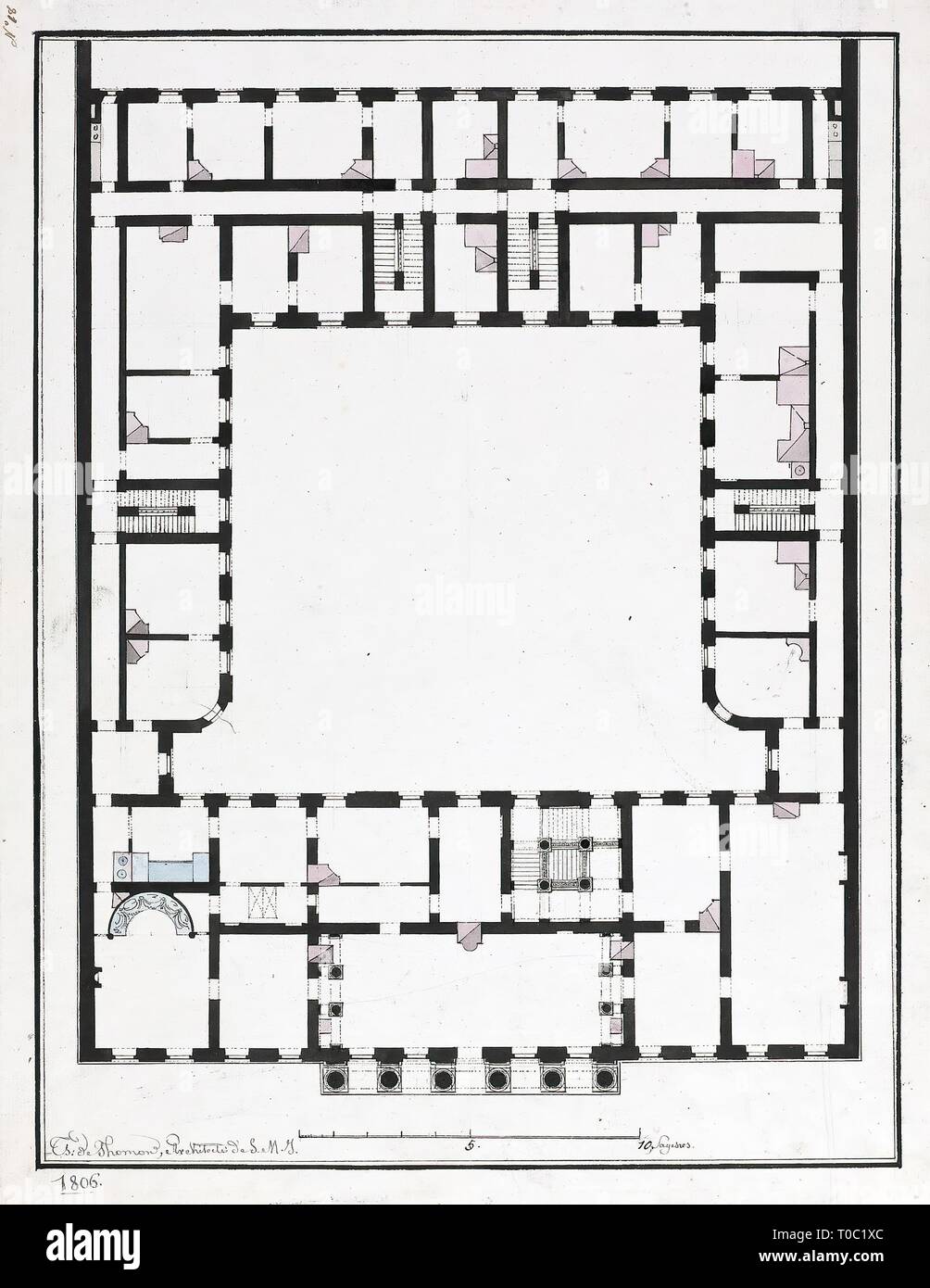 'Military Governor`s House. Design for 13 Axes. Plan of the Second ...