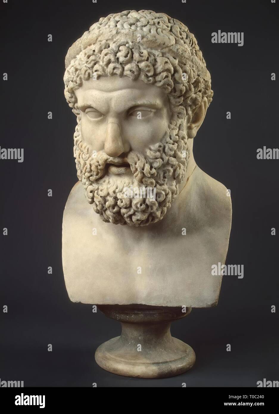 'Head of Hercules'. Ancient Rome, 2nd century. Dimensions: h. 37 cm ...