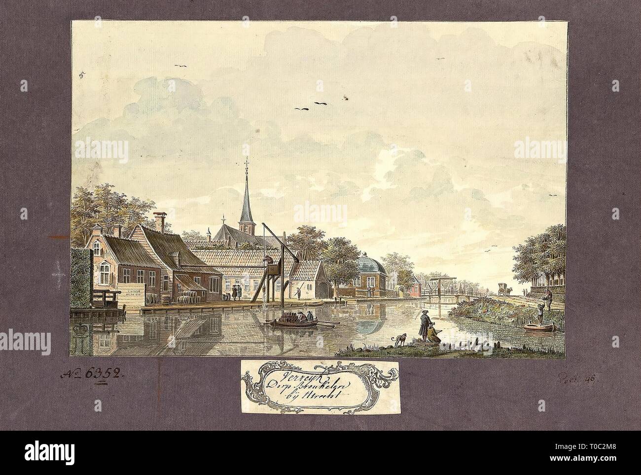 'View of the Village of Breukelen near Utrecht'. Holland, 18th century ...