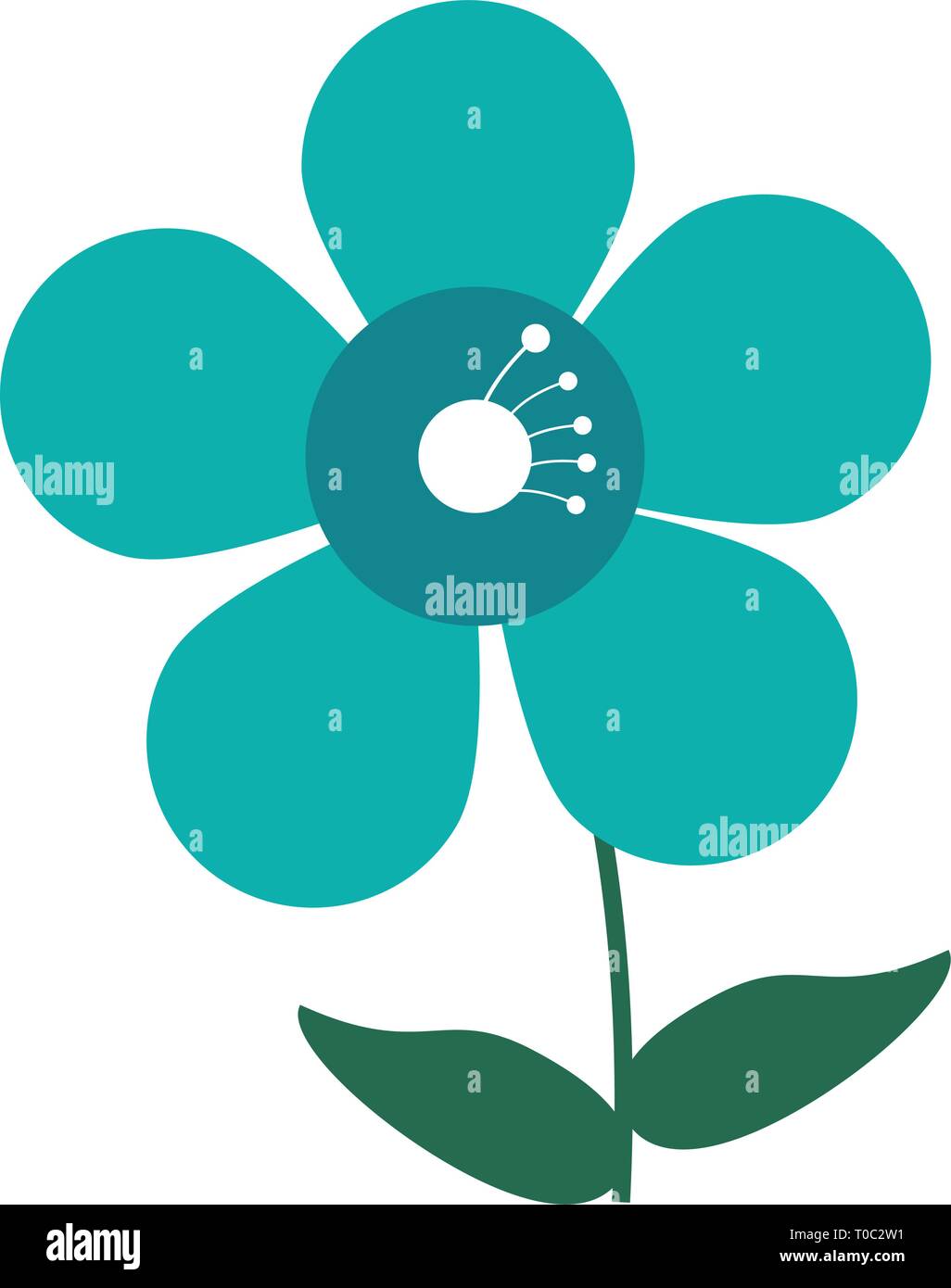 Beautiful flower cartoon isolated Stock Vector Image & Art - Alamy
