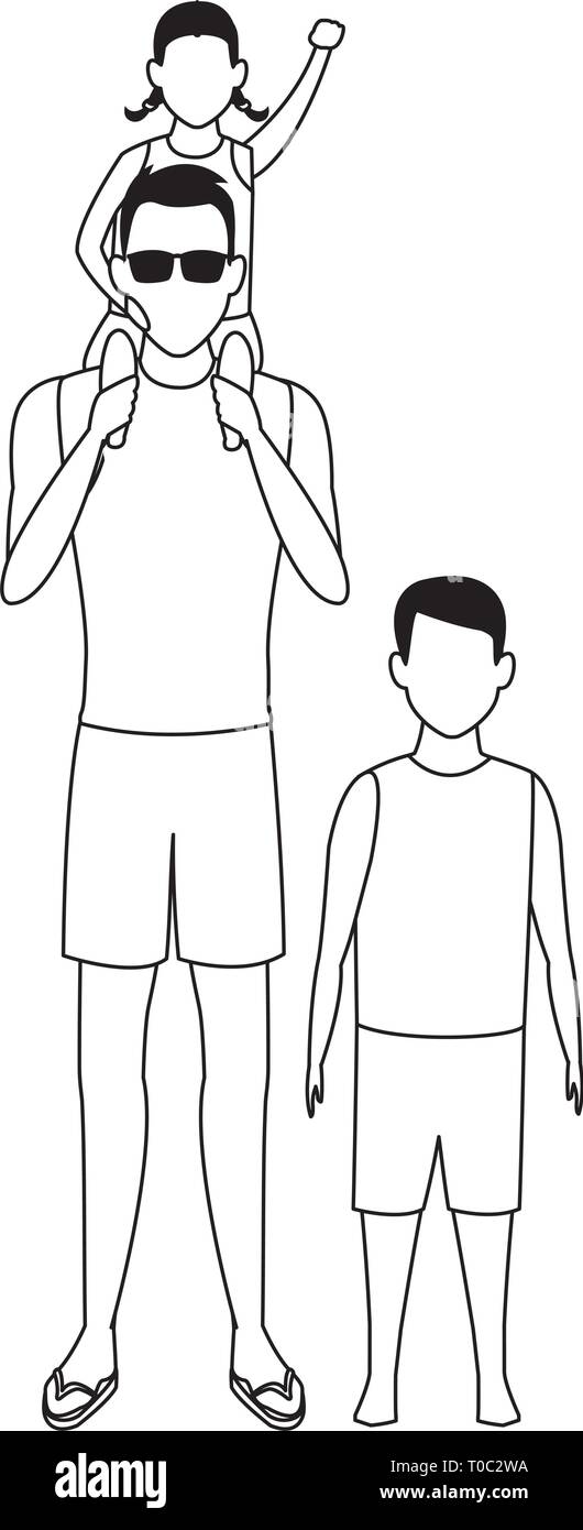 Family travel vacation girl Black and White Stock Photos & Images - Alamy