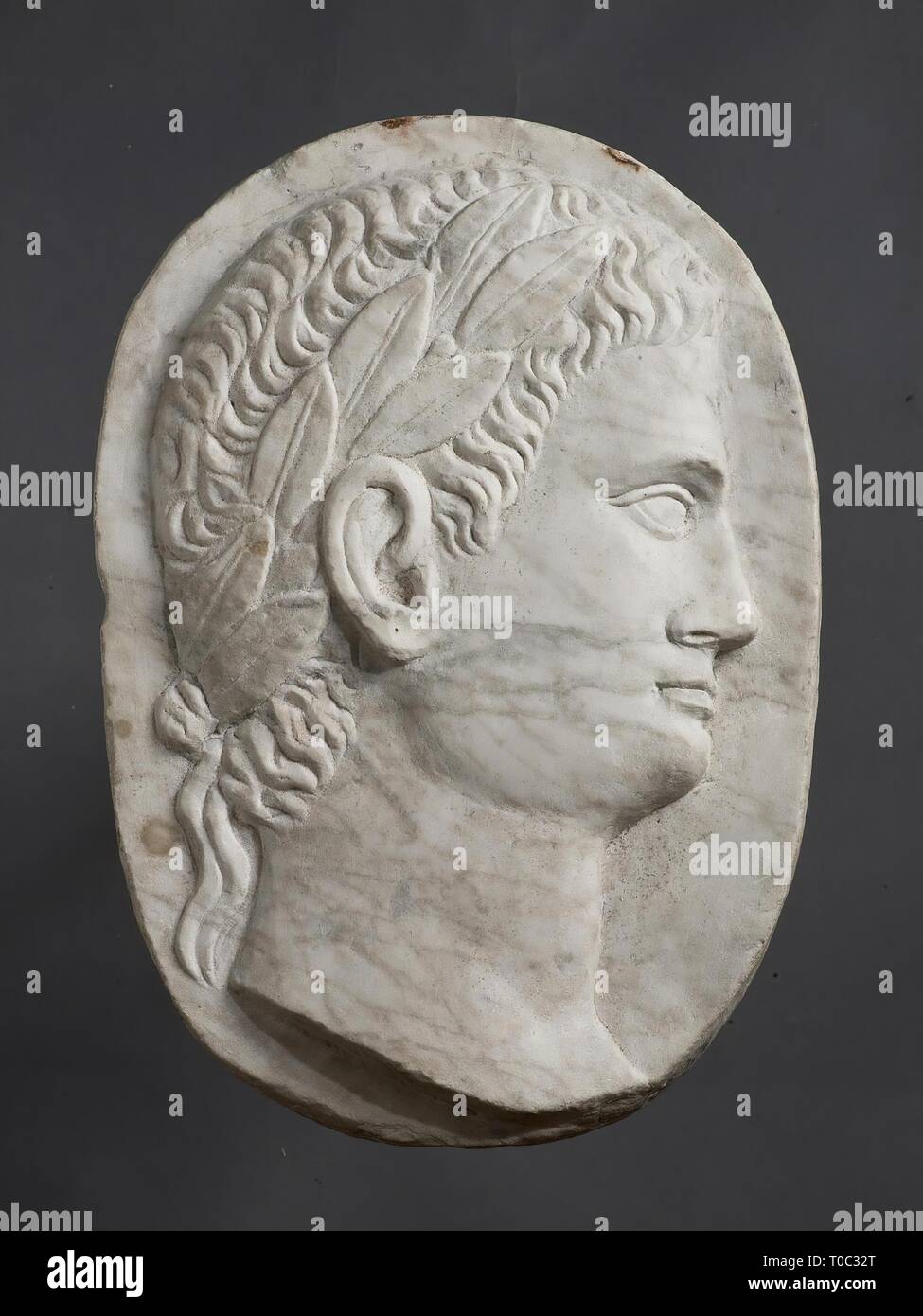 'Relief: Medallion with a Roman Emperor's Head'. Italy, Early 18th ...