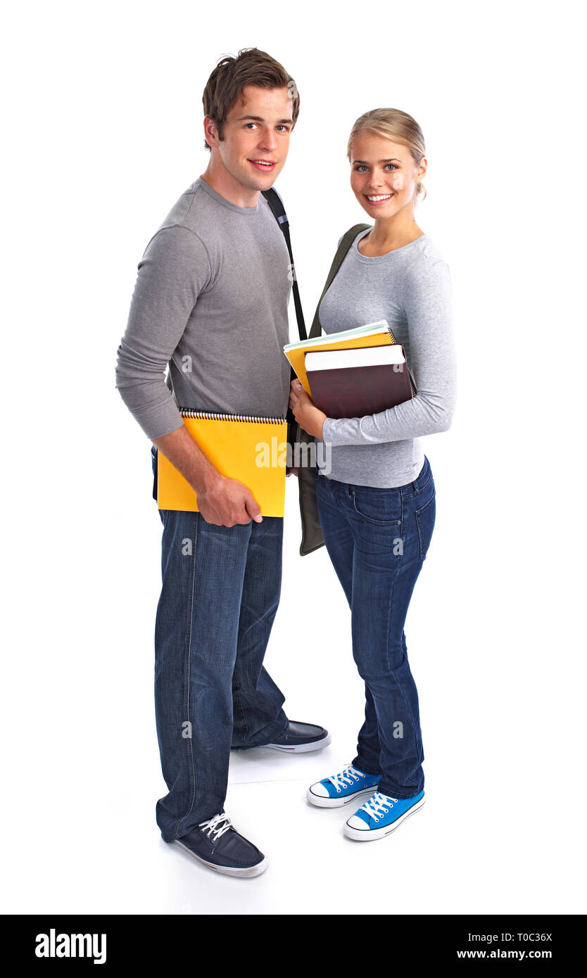 Full length young college couple hi-res stock photography and images ...