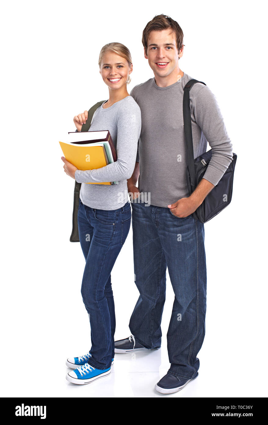 Full length young college couple hi-res stock photography and images ...