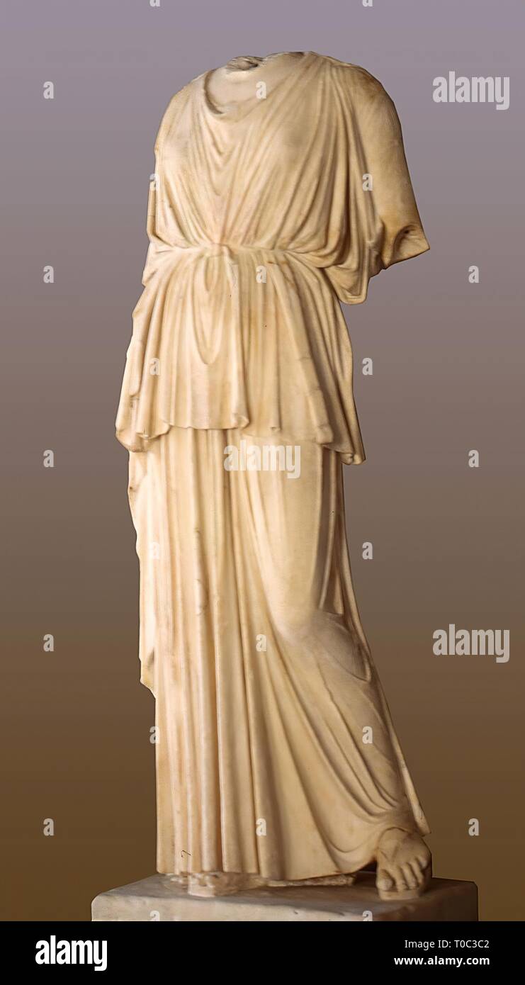 'Statue of Athena'. Roman copy of the Greek original of the late 5th ...