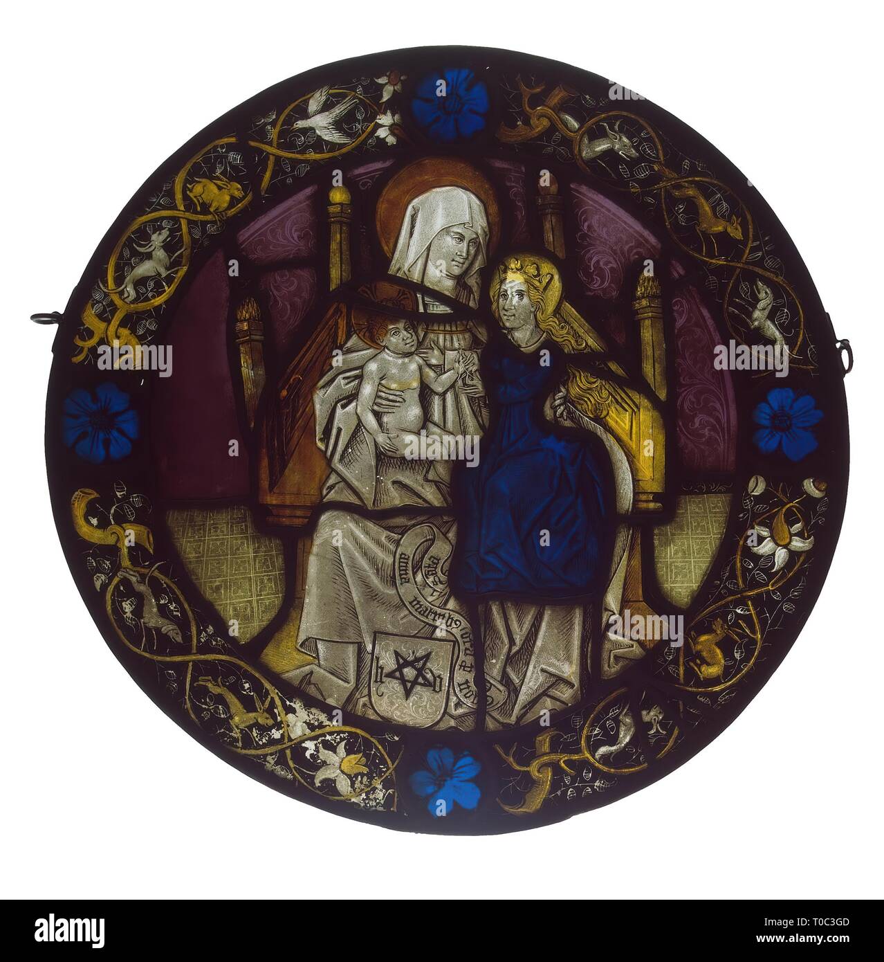 'Stained Glass Depicting St Anne, Virgin Mary and Infant Christ ...