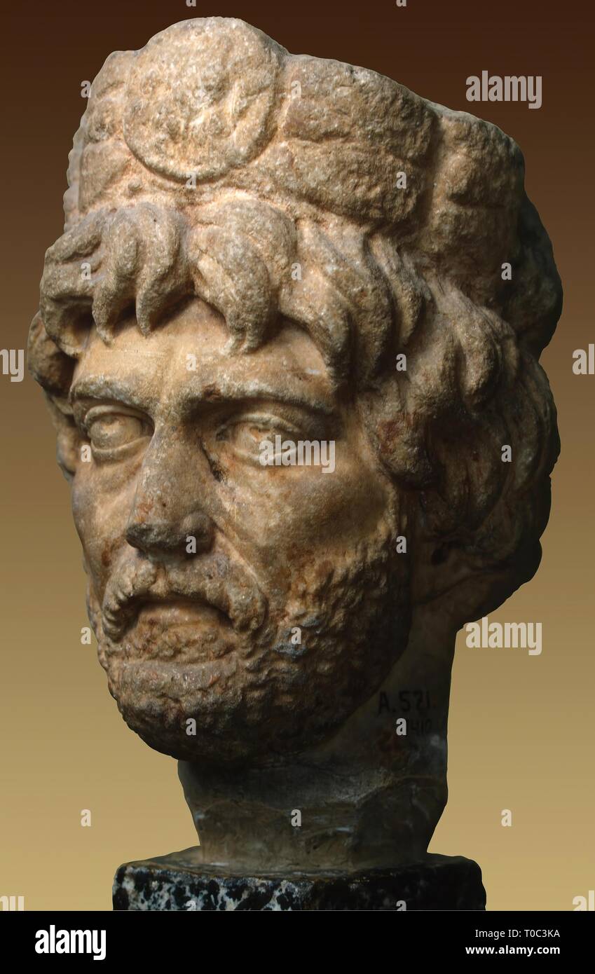 'Portrait of Emperor Hadrian ?rowned with Laurels'. Western Syria ...