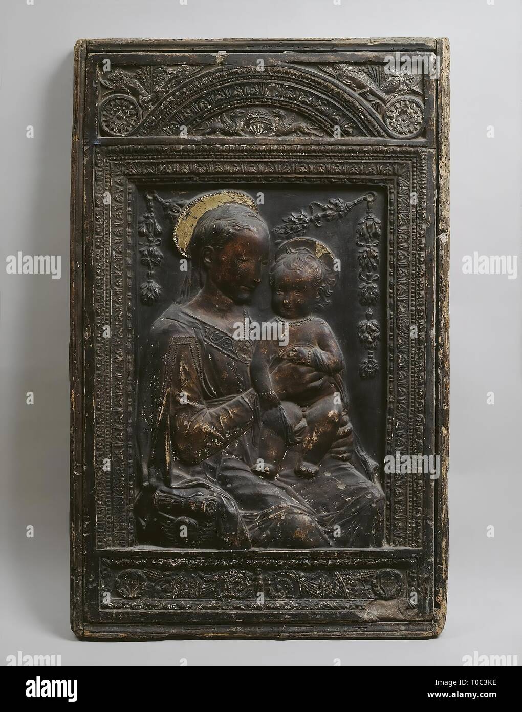 'Relief: Madonna with Child'. Italy, Florence, 15th - early 16th century. Dimensions: 84,0x54,5 ...
