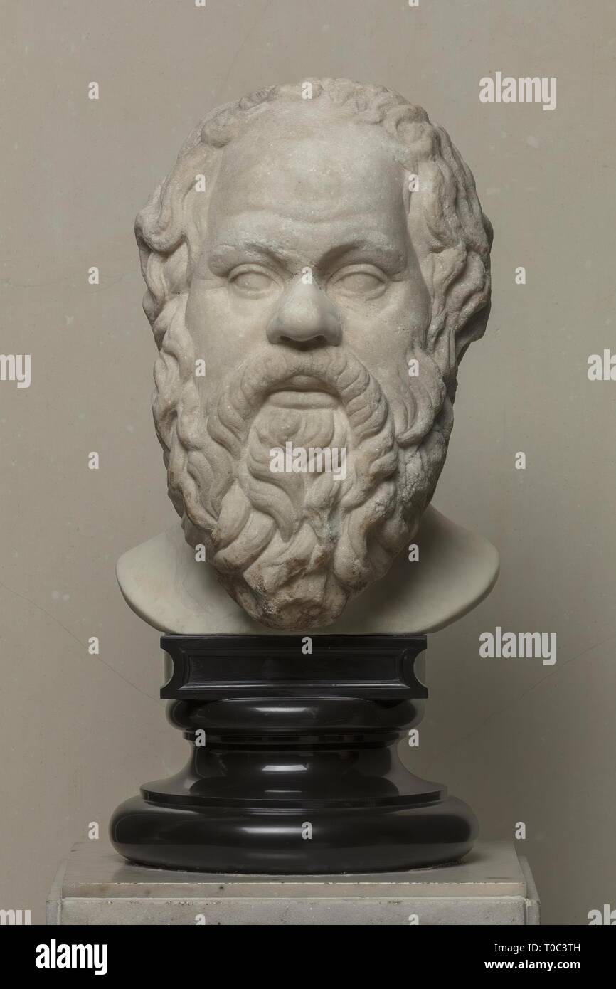 'Portrait of Socrates'. Roman copy of the Greek original of the 4th ...