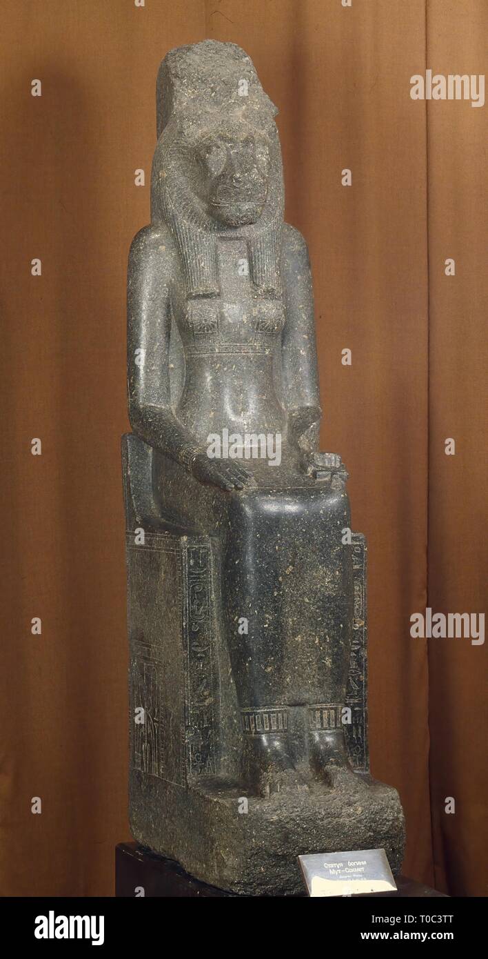 'Statue of the Goddess Sekhmet-Mut'. Temple of Sekhmet-Mut, Thebes ...