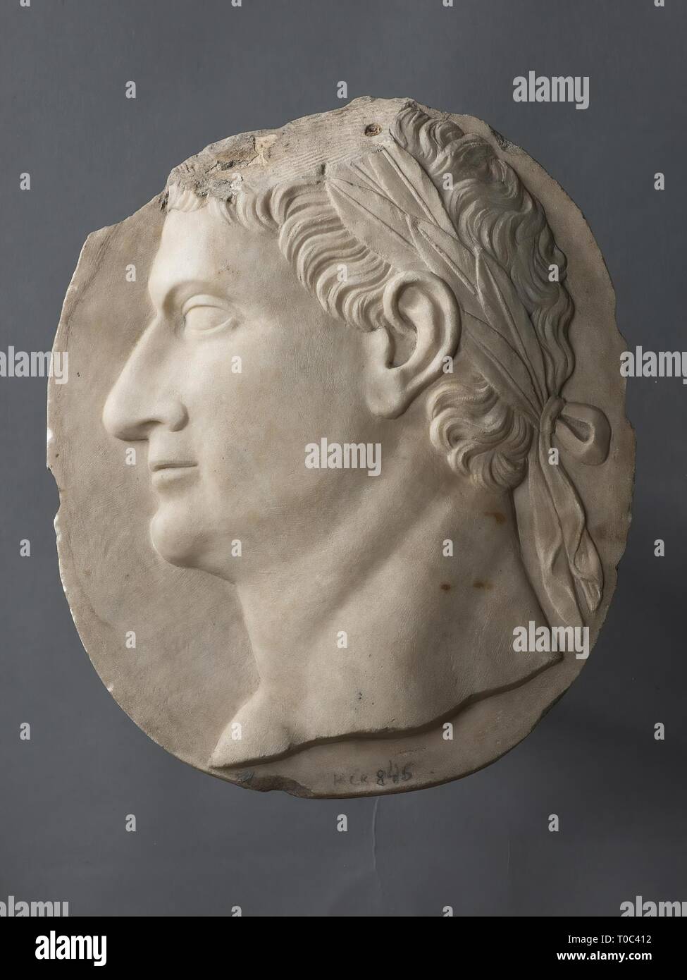 'Relief: Medallion with a Roman Emperor's Head'. Italy, Early 18th ...