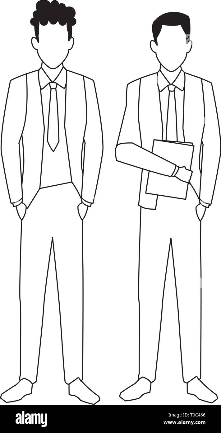 Cartoon bussines men hi-res stock photography and images - Alamy