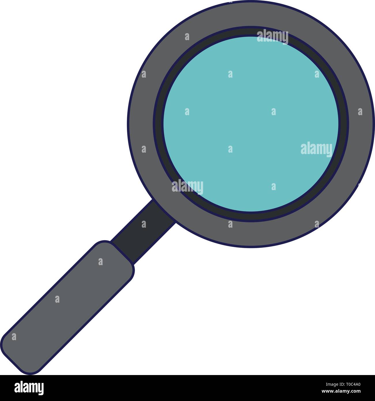 Magnifying glass symbol blue lines Stock Vector Image & Art - Alamy