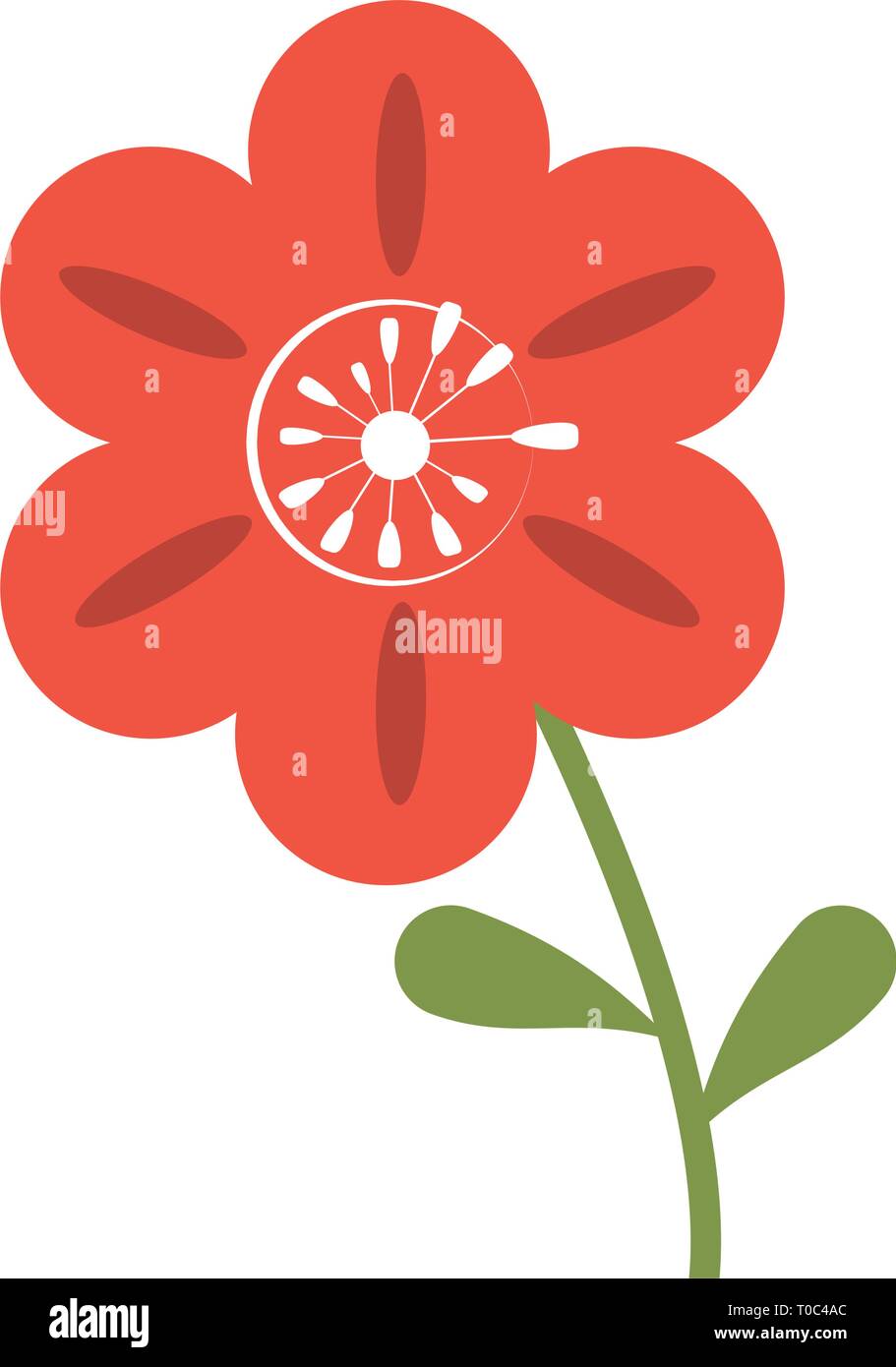 Beautiful flower cartoon isolated Stock Vector Image & Art - Alamy