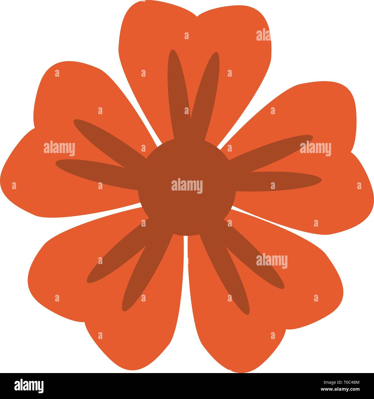 Beautiful flower cartoon isolated Stock Vector Image & Art - Alamy