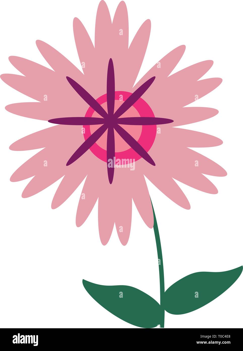 Beautiful flower cartoon isolated Stock Vector Image & Art - Alamy