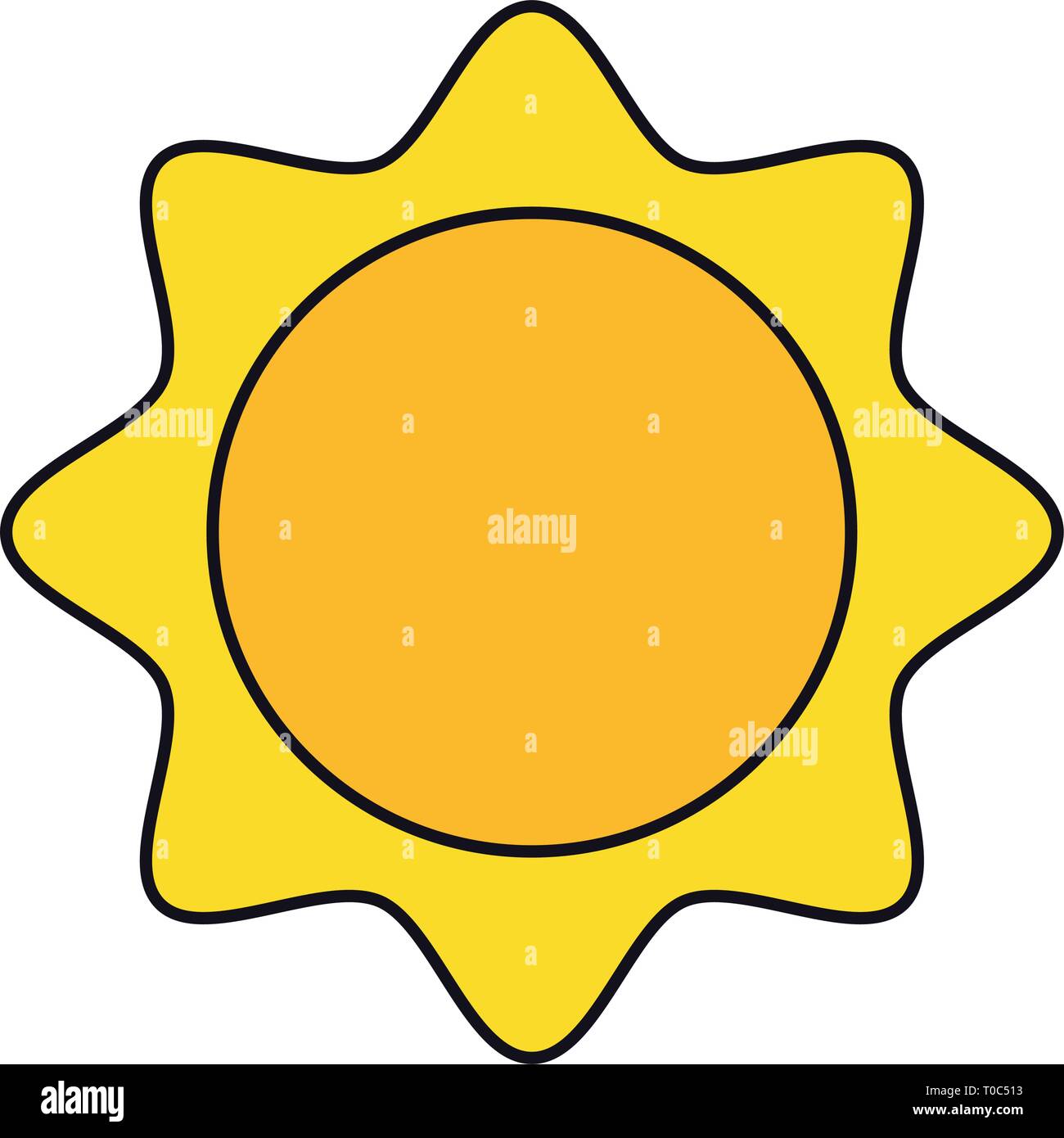 Sun cartoon isolated symbol Stock Vector Image & Art - Alamy