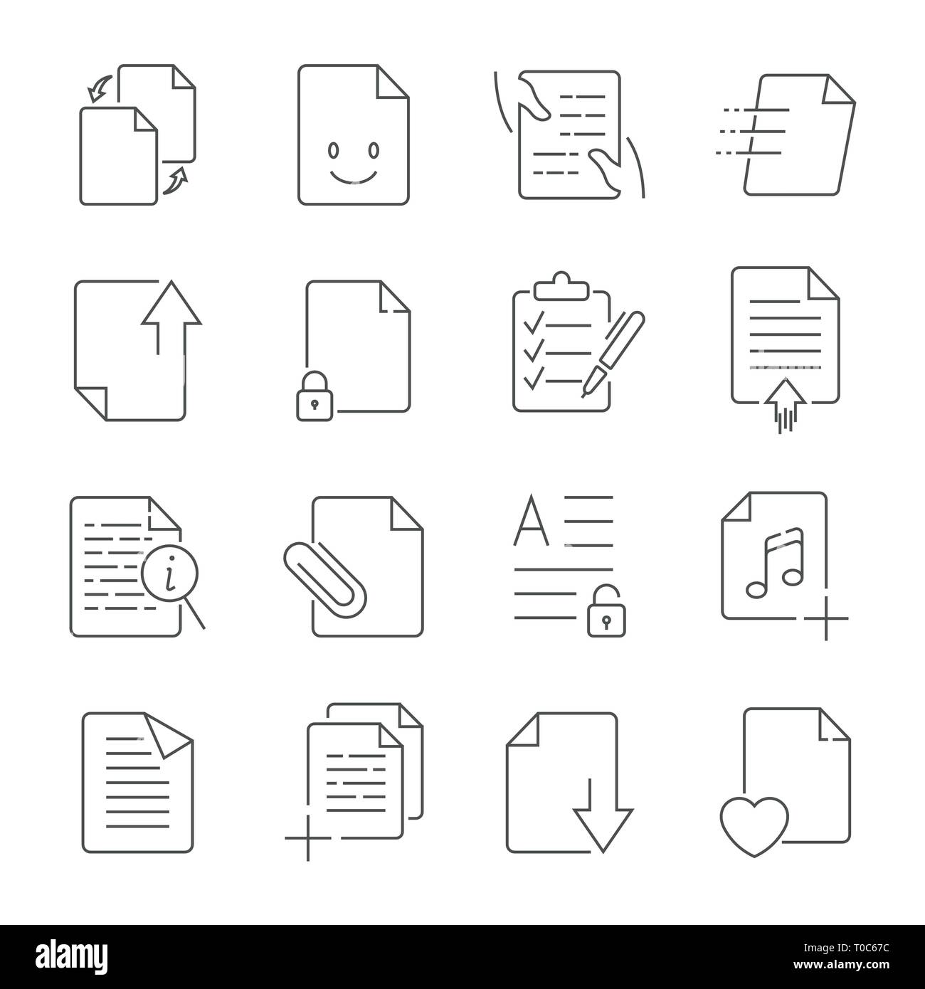 Form paper document line Stock Vector Images - Alamy