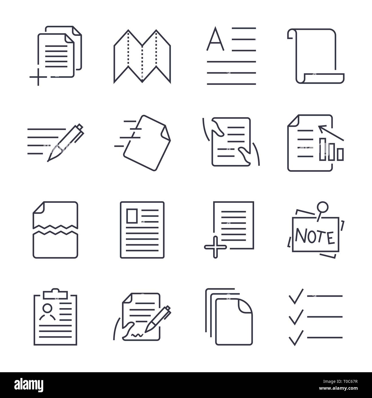 Simple Set of Document Icons. Contains such Icons as Batch Processing, Legal Documents ...