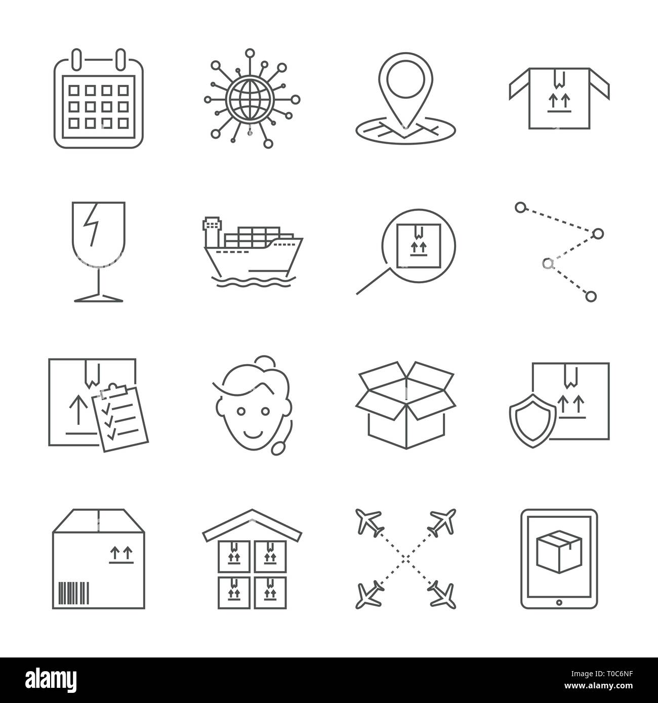 Box parcel airplane fast Cut Out Stock Images & Pictures - Alamy