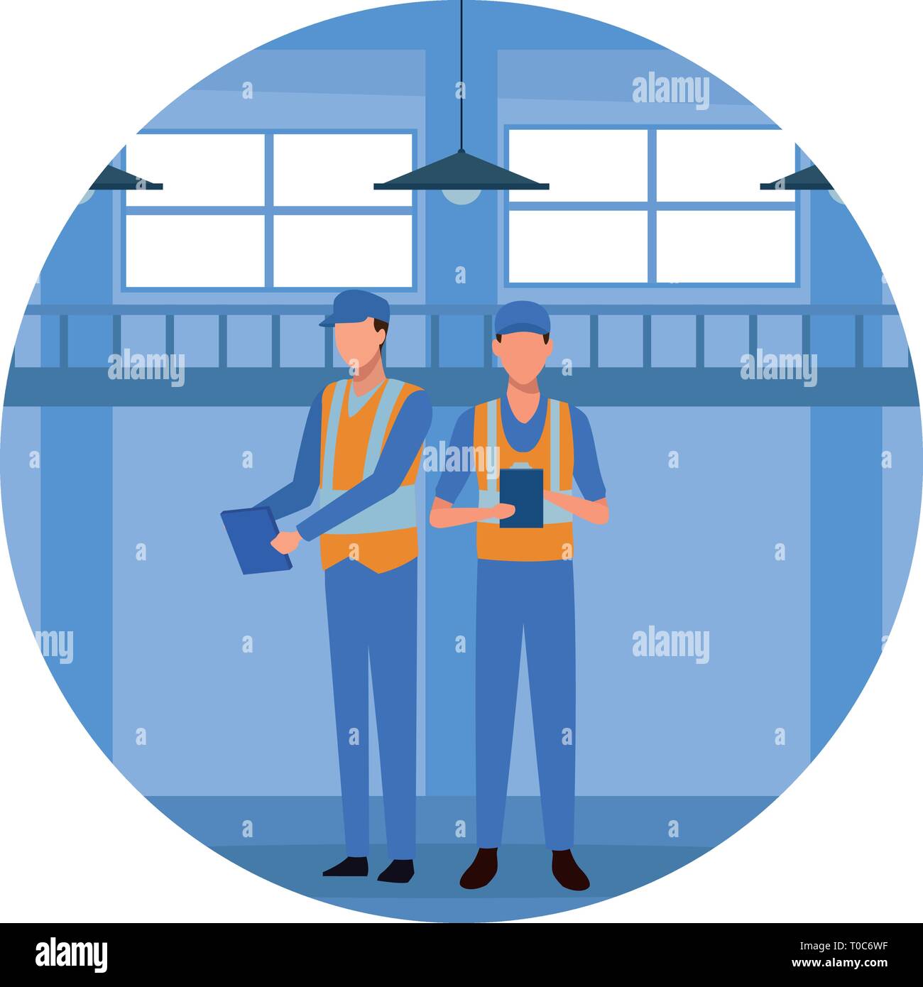 Industrial Workers Cartoon High Resolution Stock Photography and Images ...