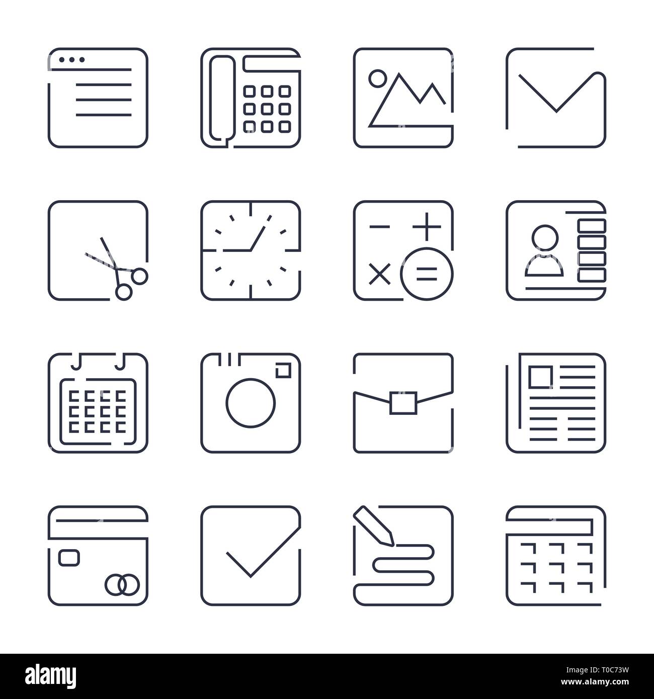 Simple Set of Office Related Vector Line Icons. Contains such Icons as Business Meeting ...