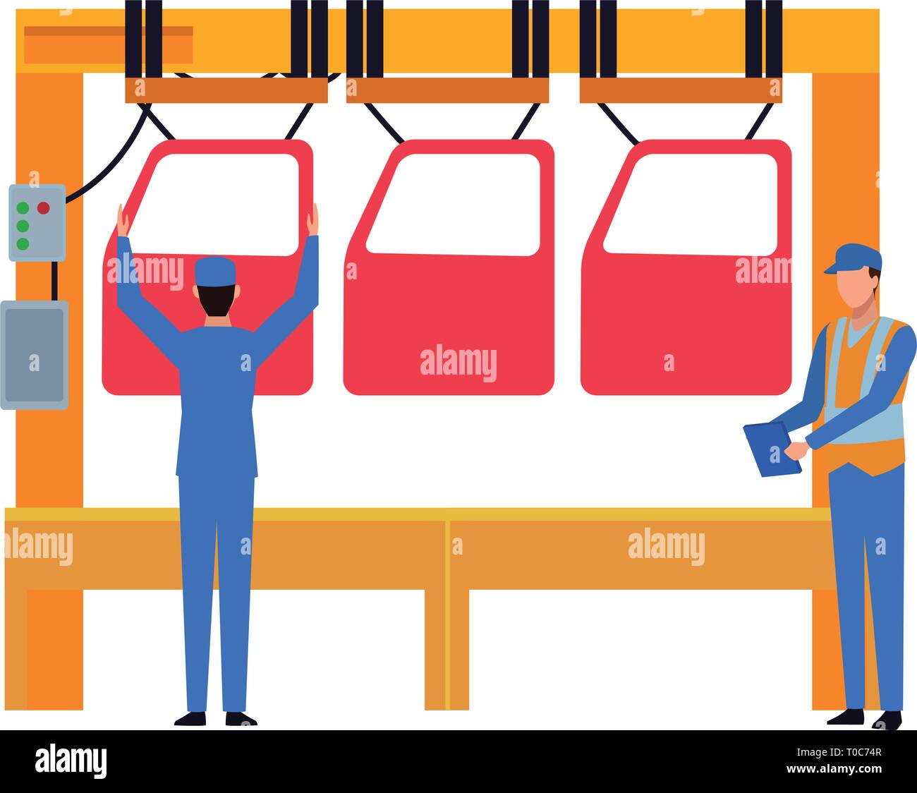 Manufacturing doors Stock Vector Images - Alamy