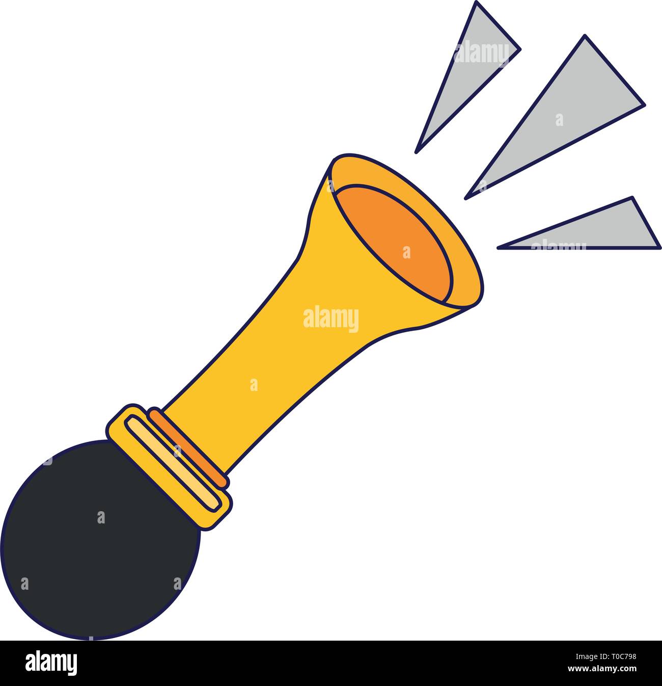 Honky horn cartoon isolated blue lines Stock Vector Image & Art - Alamy