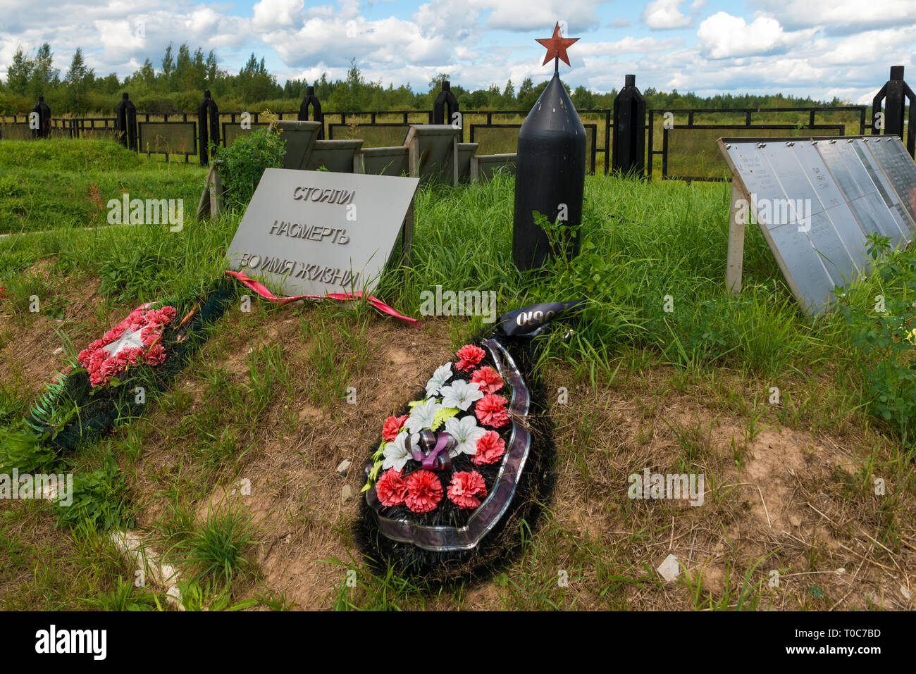 Novgorod region, Myasnoy Bor village, Russia - August 14, 2018 ...