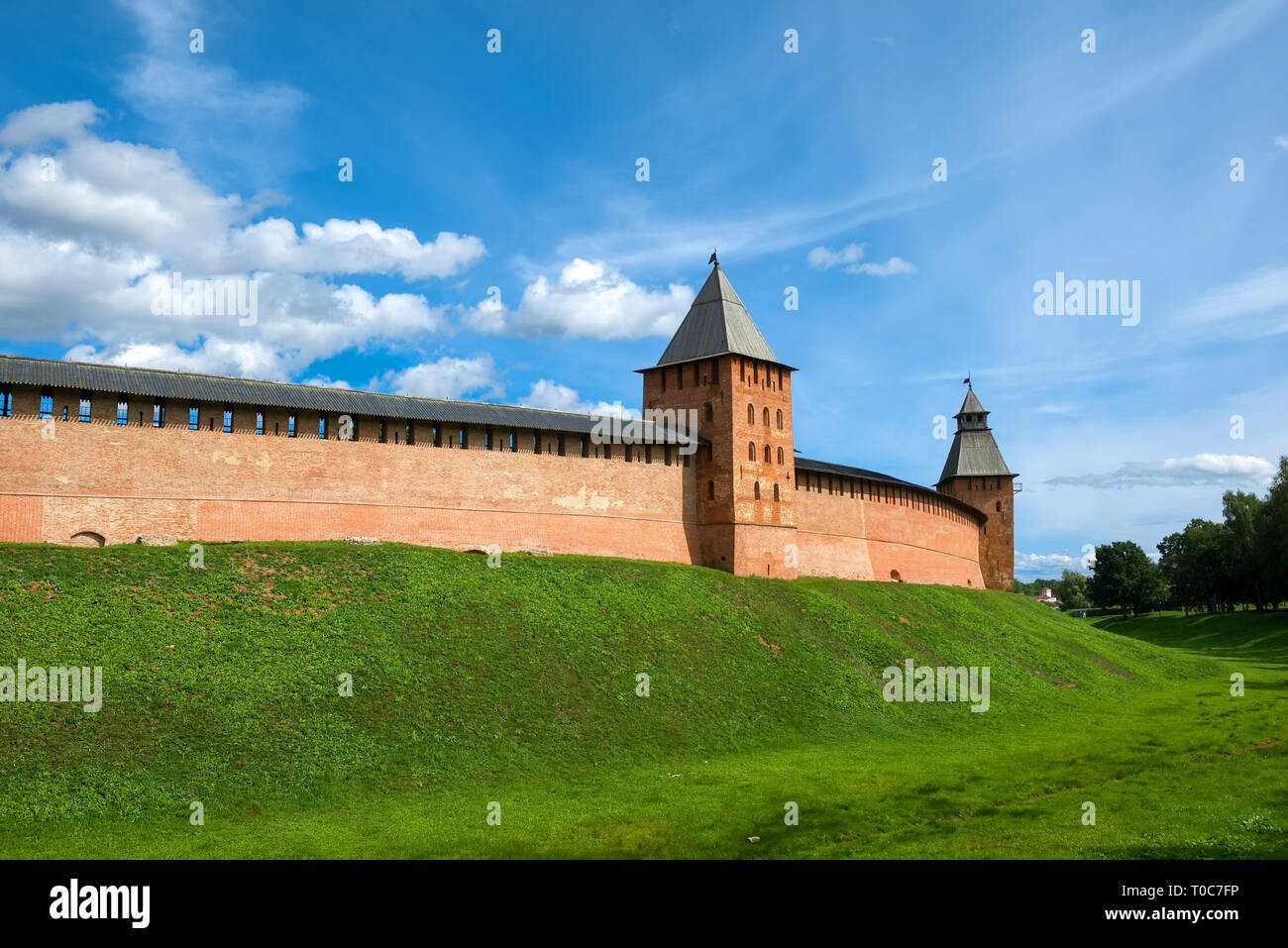 Prince Tower. Walls and towers of the Novgorod Kremlin, Russia Stock Photo - Alamy