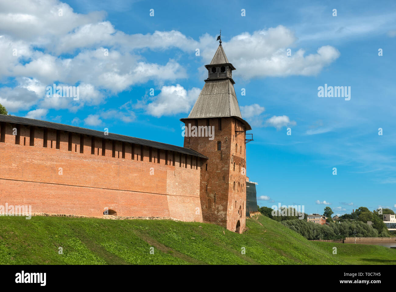 Spasskaya Tower. Walls and towers of the Novgorod Kremlin, Russia Stock Photo - Alamy