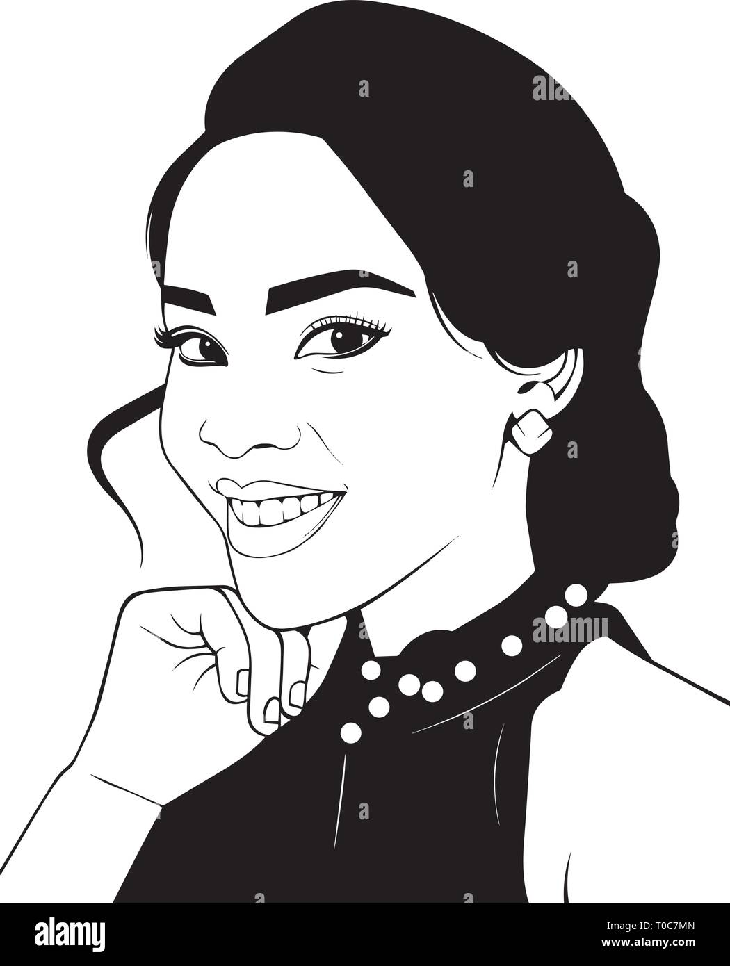 Old woman hands praying Stock Vector Images - Alamy