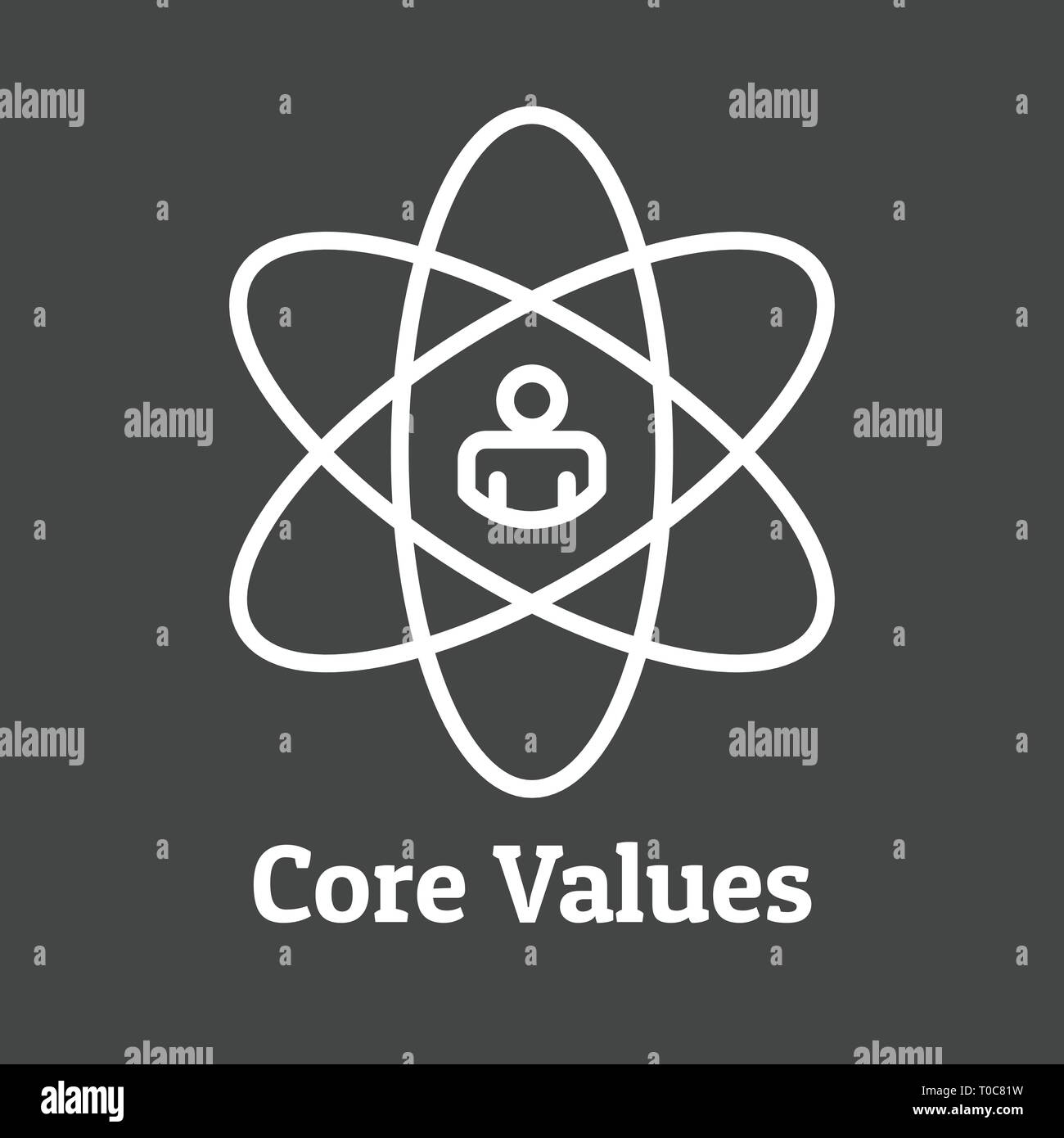Core Values Outline / Line Icon Conveying Integrity & Purpose Stock Vector Image & Art - Alamy