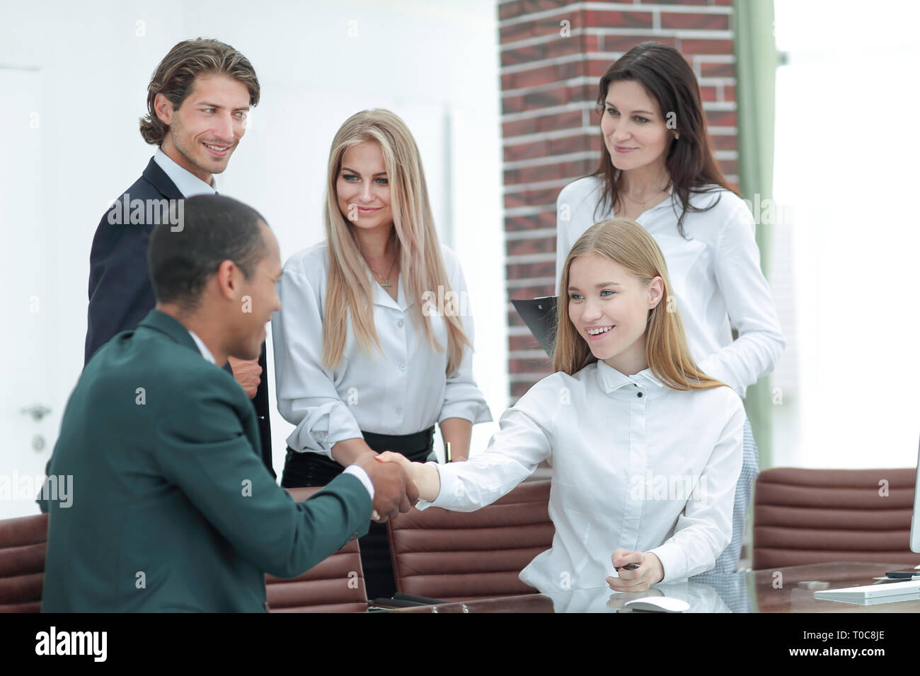 business partners conducting a workshop in the office Stock Photo - Alamy