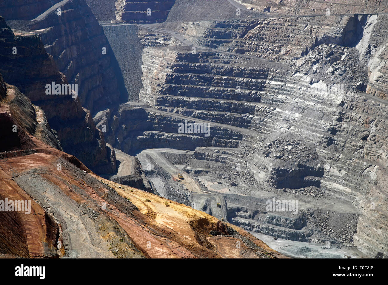 Gold mine operation in open gold mine pit in Western Australia Stock ...