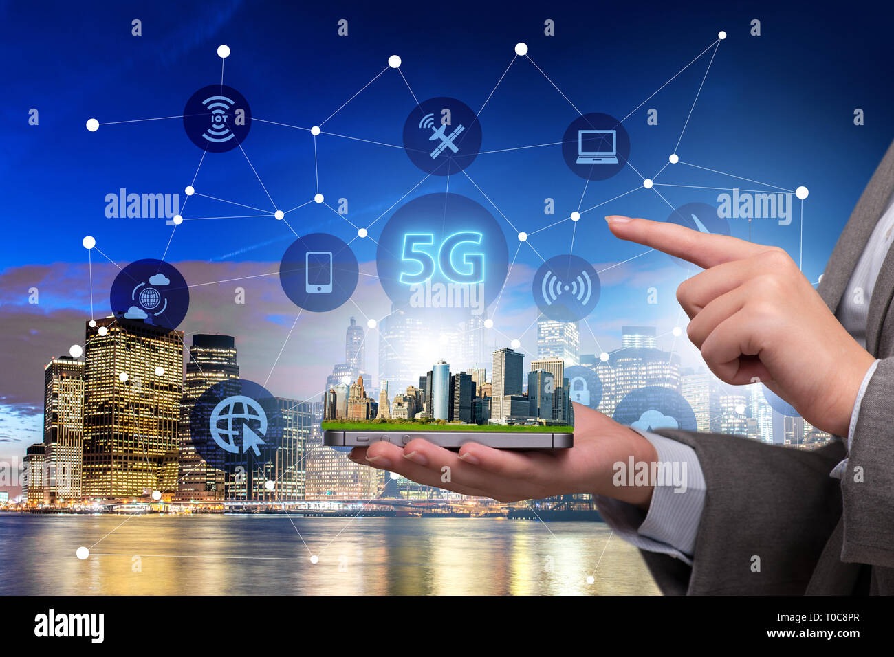 5g concept of internet connection technology Stock Photo - Alamy