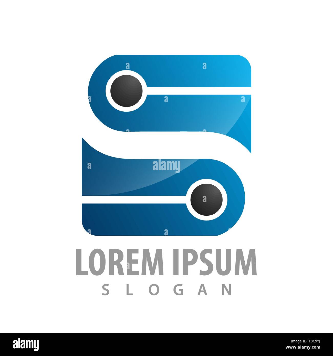 Abstract technology initial letter S concept design. Symbol graphic ...