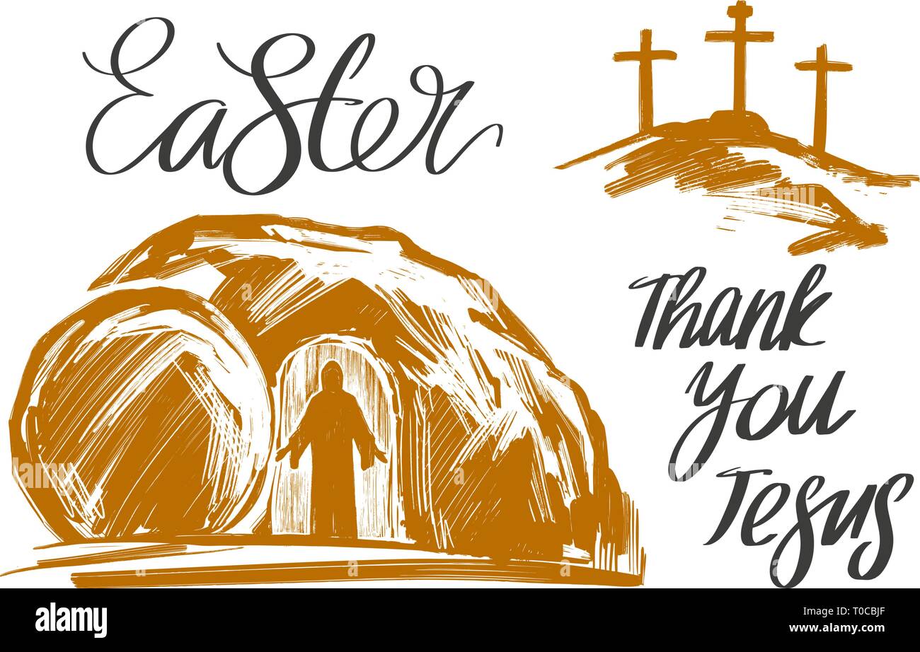 Stock Vector Empty Tomb Empty Tomb Of Jesus Christ Crucifixion On