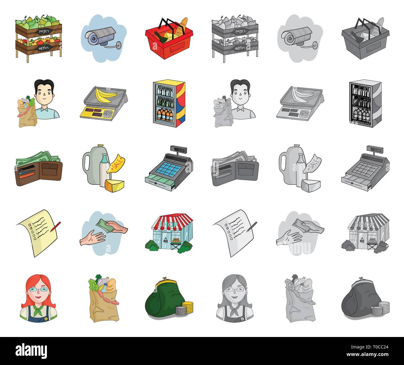 Man shopping groceries payment Stock Vector Images - Alamy