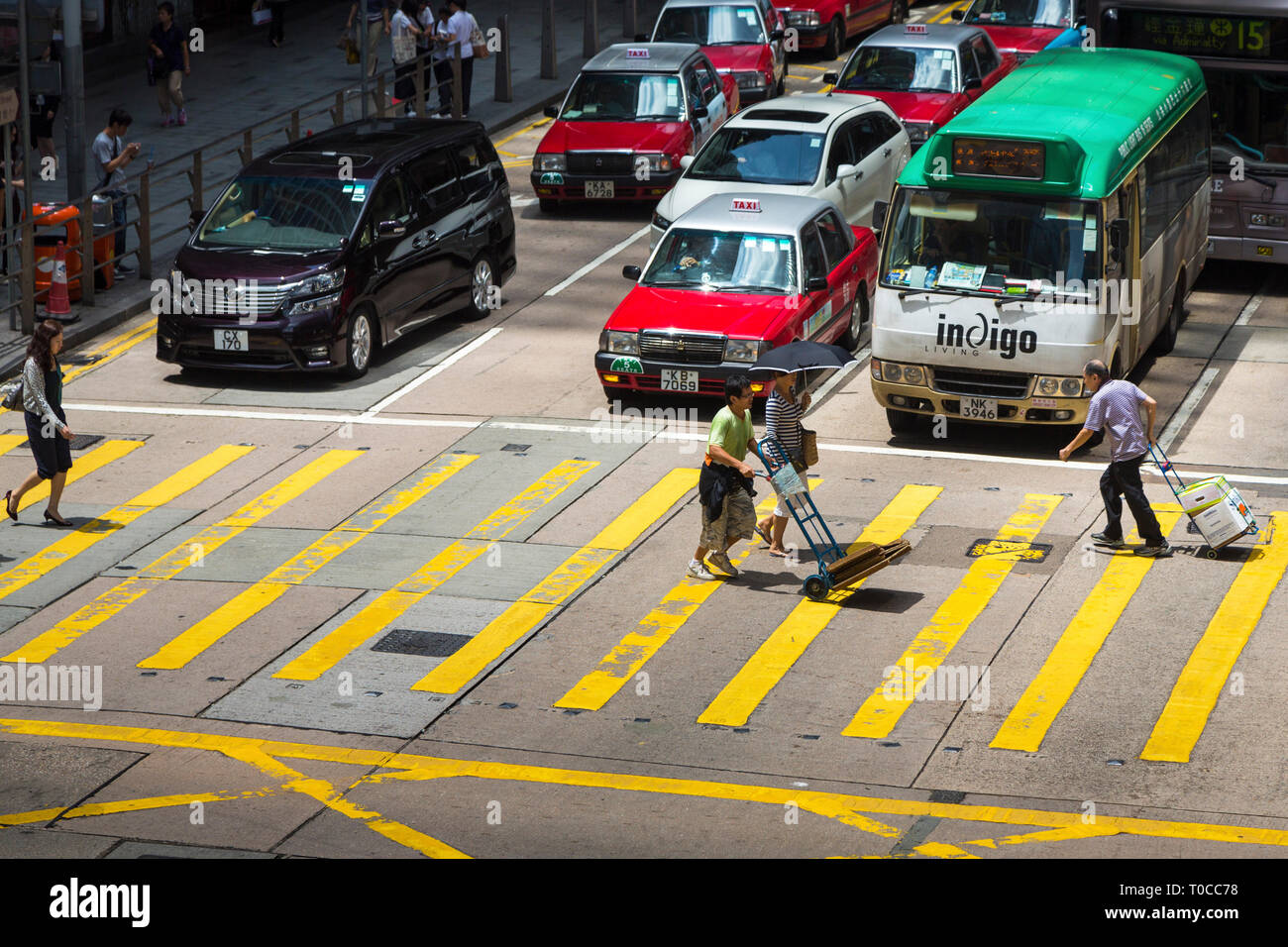 Pedestrian crossing, Central, Hong Kong, SAR, China Stock Photo - Alamy