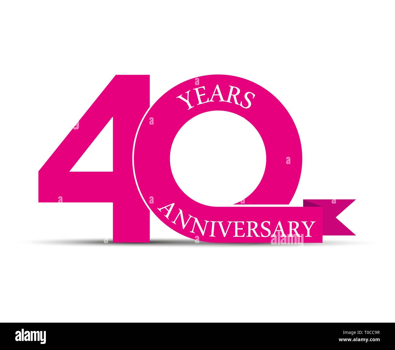 40 years anniversary, simple design, logo for decoration Stock Vector ...