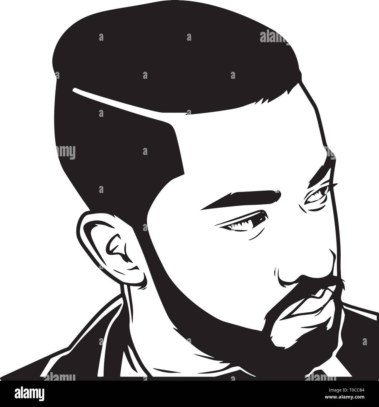 Barber Cutting Hair Silhouette