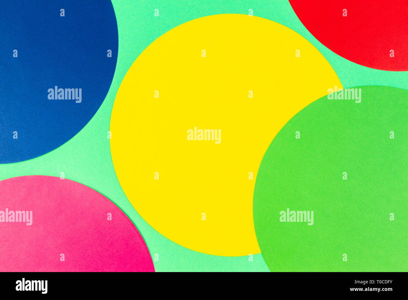 Abstract color paper background. Multicolored round circle shape ...