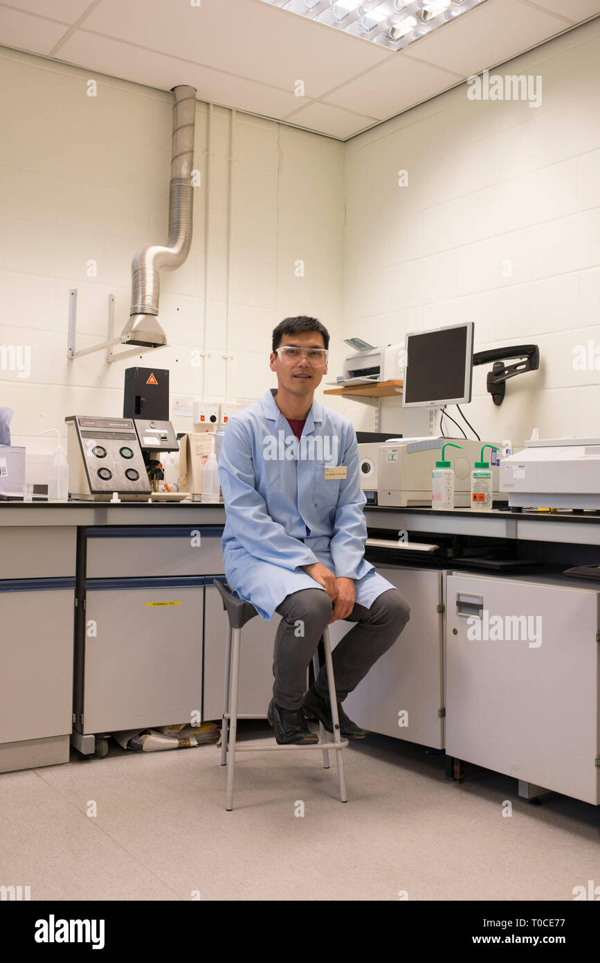 research scientist from the university of sussex stand for a portrait ...