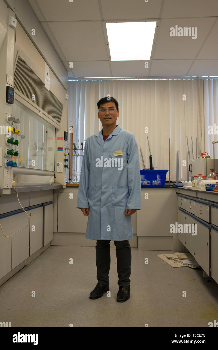 research scientist from the university of sussex stand for a portrait ...