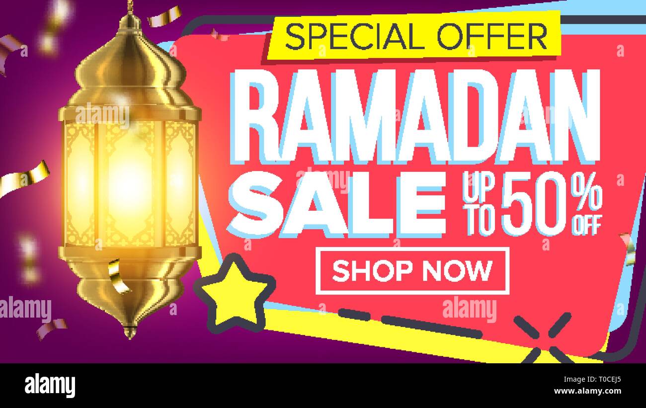 Ramadan Sale Banner Vector. Arabian Concept. Holiday Shopping ...