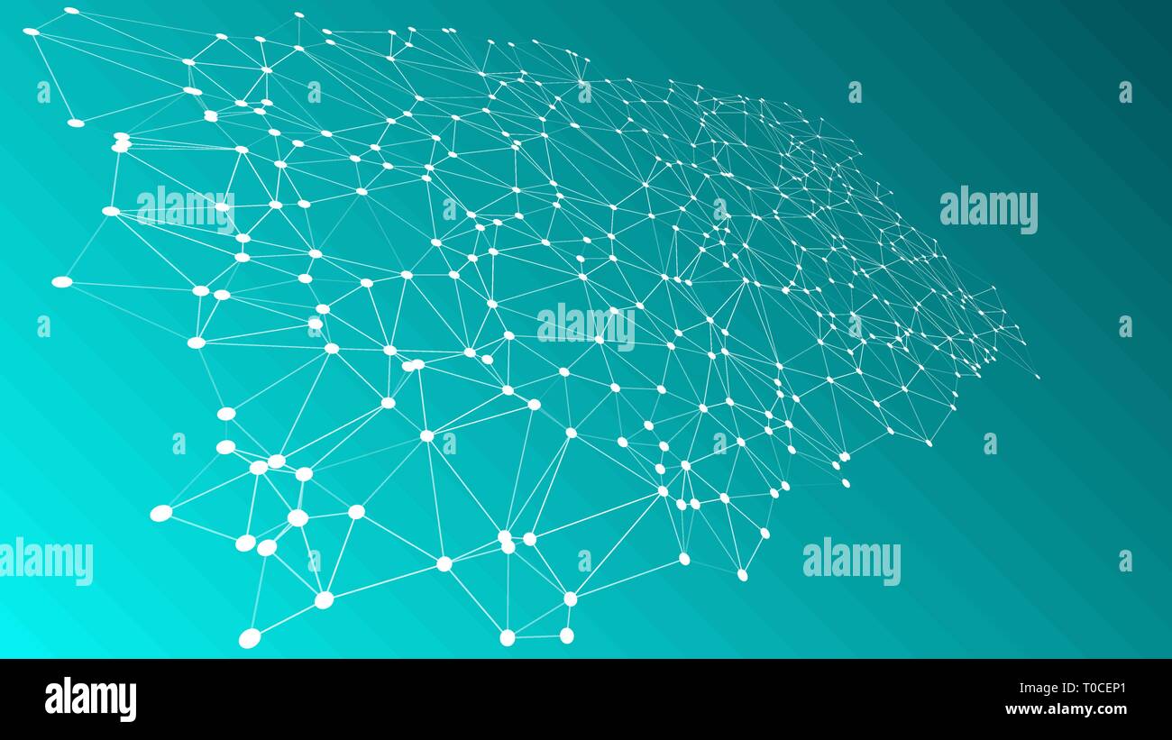 Geometric pattern triangles vector 3d technology science background ...